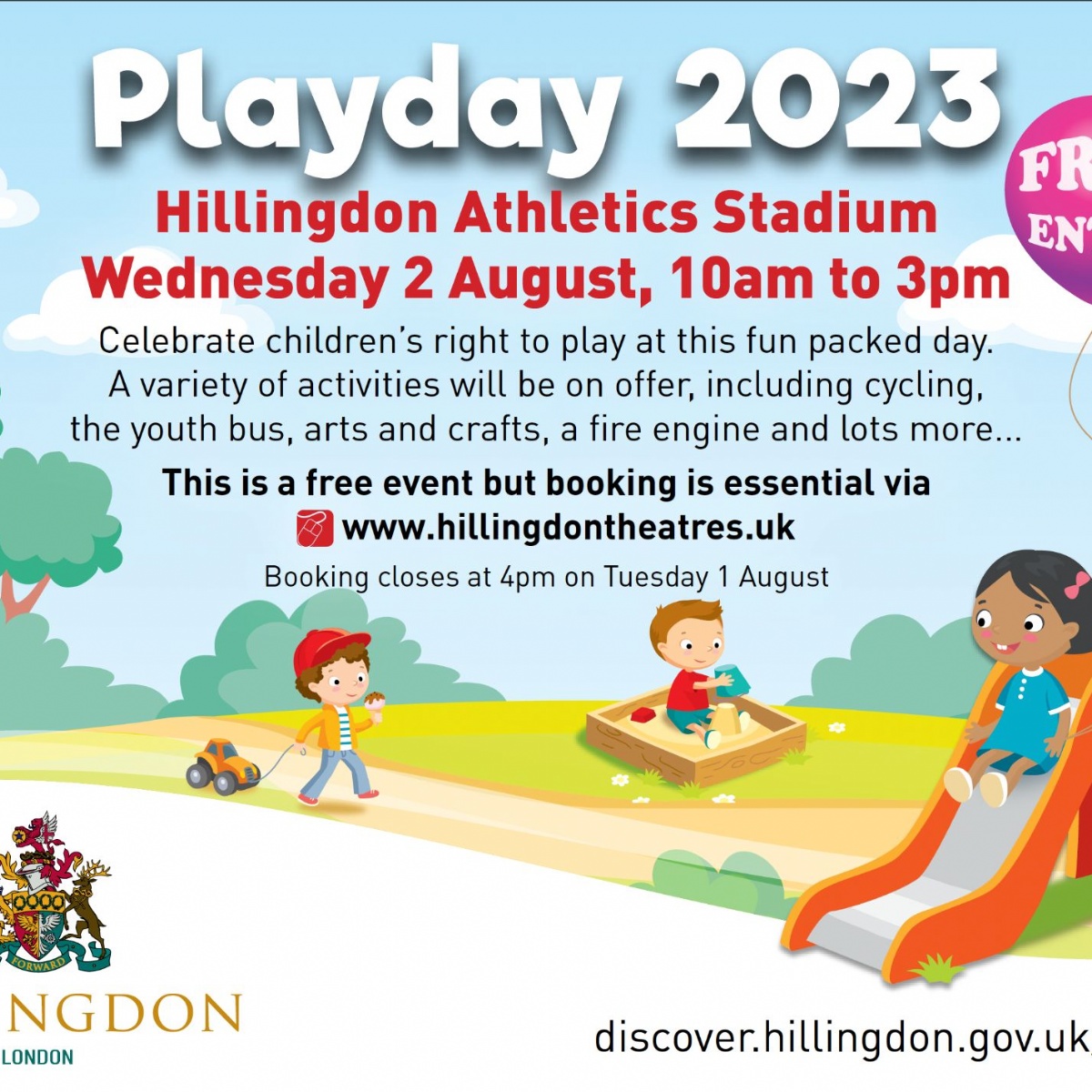 De Salis Studio College - Playday 2023 is on 2nd August at Hillingdon ...